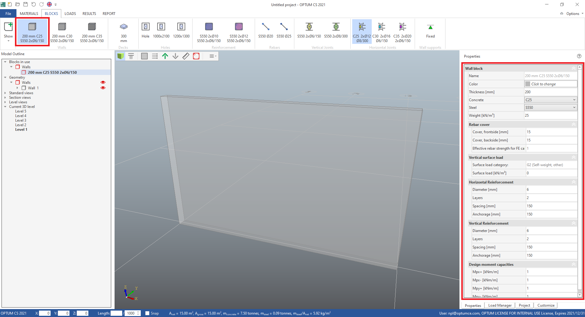 Create and edit walls - Optum CE